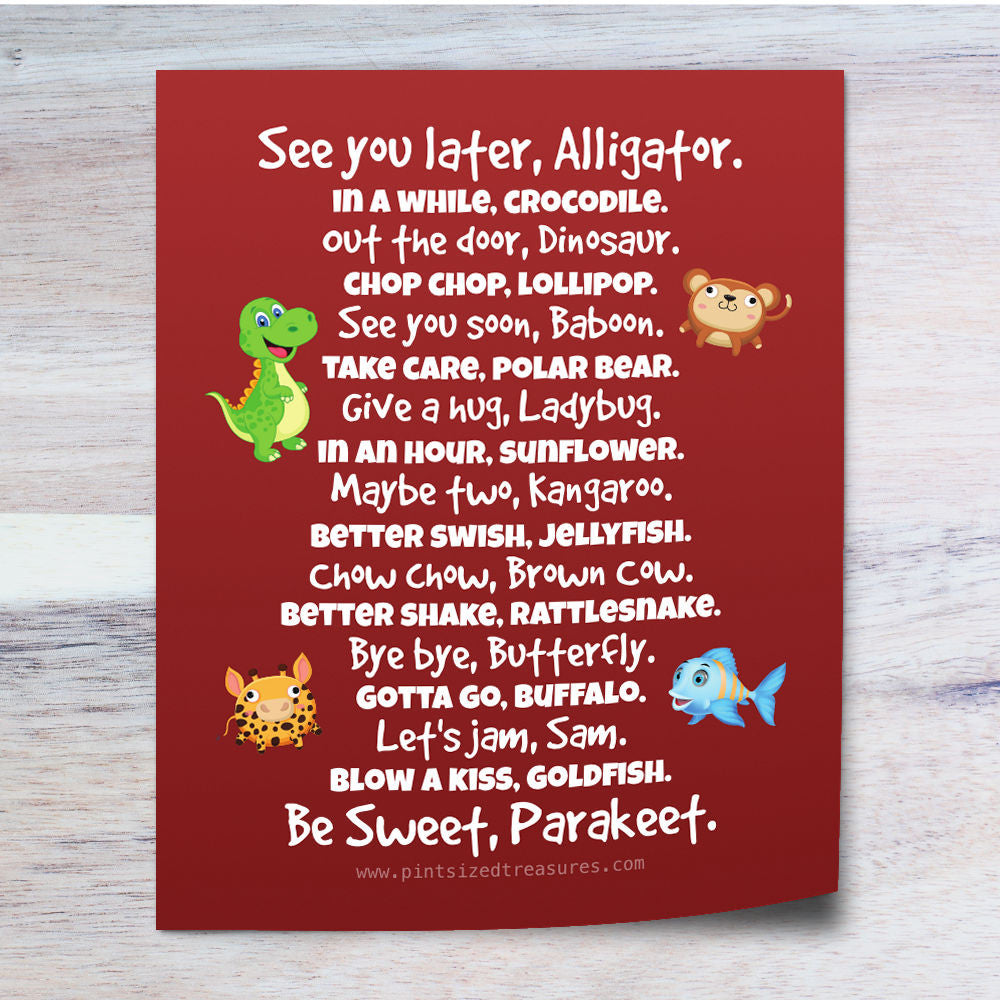 Fun Ways to Say Goodbye Printable – Pint-sized Treasures